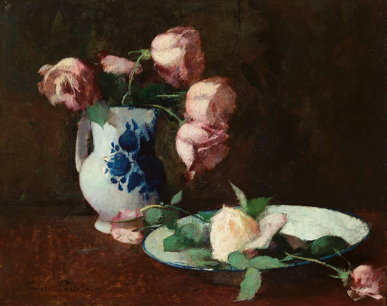 Emil Carlsen : Still-life, roses, ca.1883. – Emil Carlsen Archives