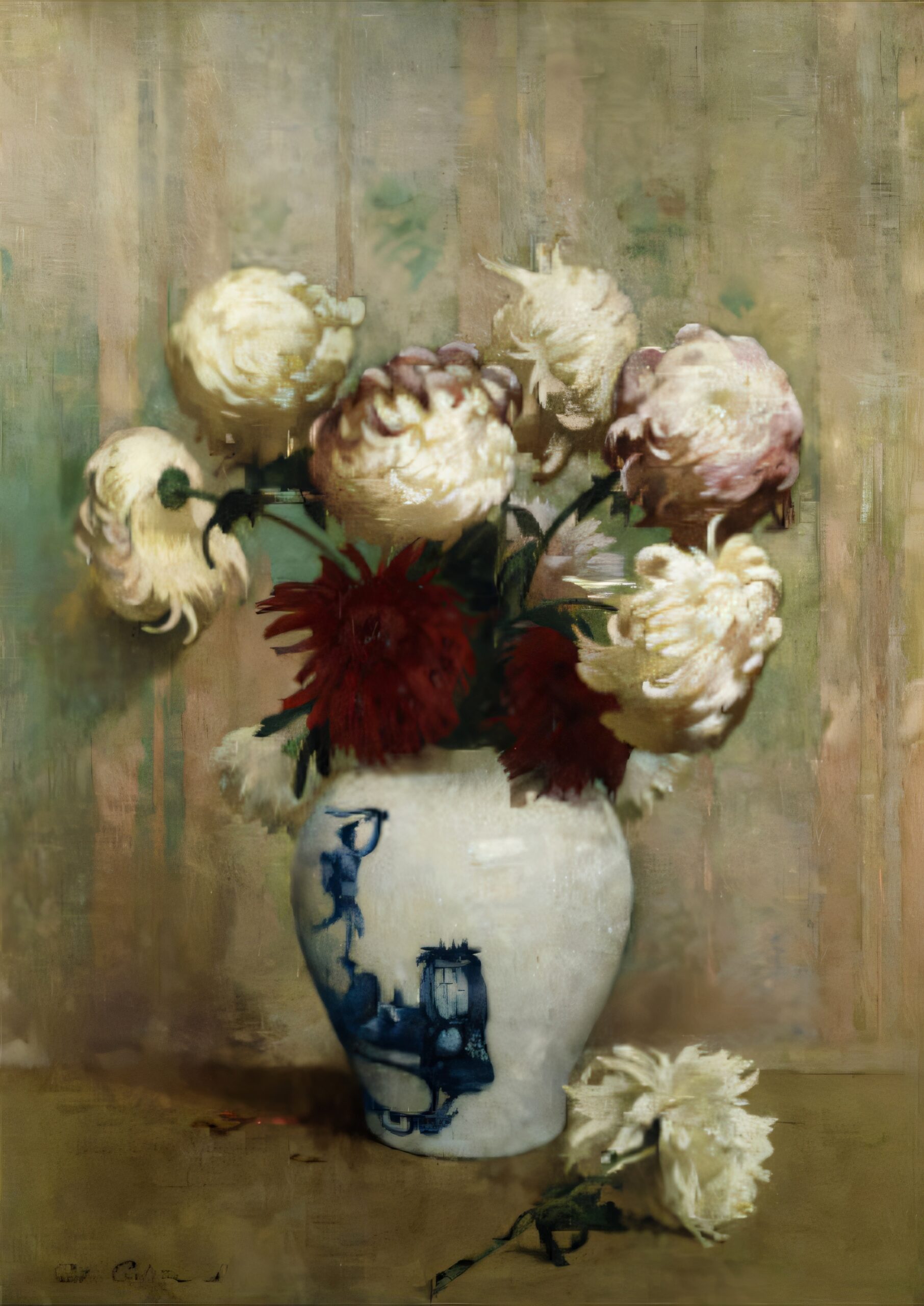 Emil Carlsen : Mums in oriental vase, ca.1893. – Emil Carlsen Archives