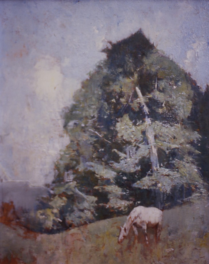 Emil Carlsen : Horse grazing, ca.1930. – Emil Carlsen Archives