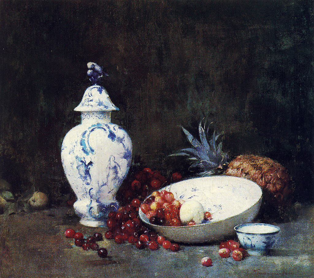 Emil Carlsen : China and cherries, ca.1893. – Emil Carlsen Archives