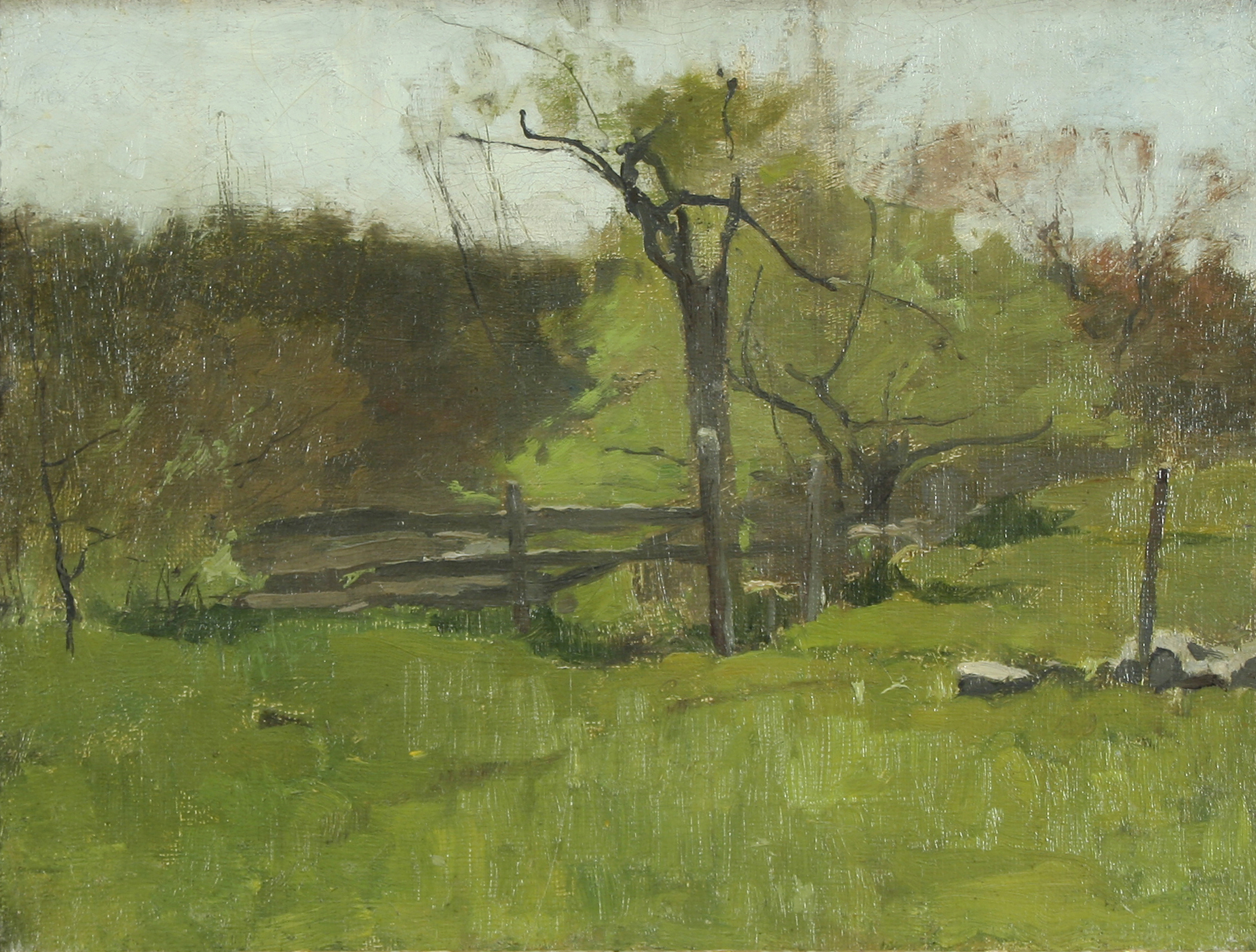 Emil Carlsen : The old fence, ca.1920. – Emil Carlsen Archives
